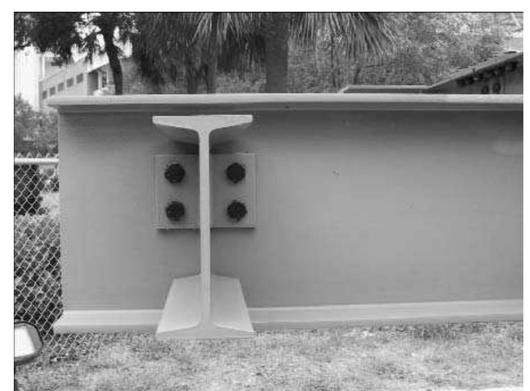 -22. shear connection: bolted shear end-plate girder b2