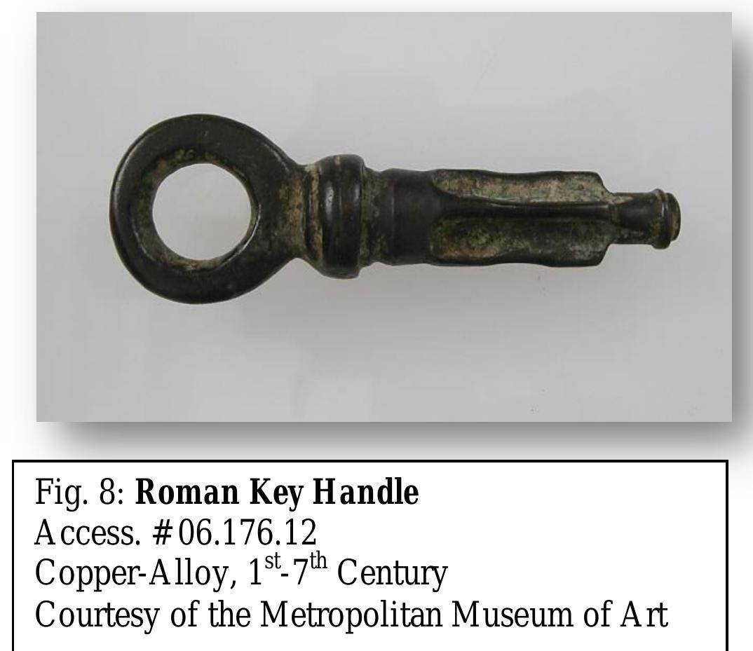 Figure 9 - A Typology of Roman Locks and Keys