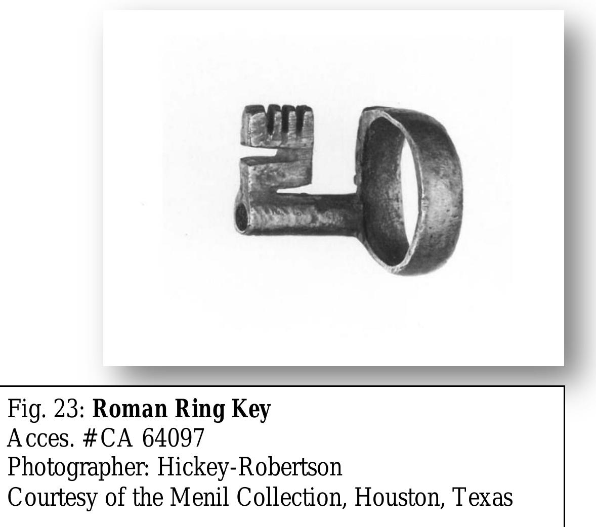 Figure 28 - A Typology of Roman Locks and Keys