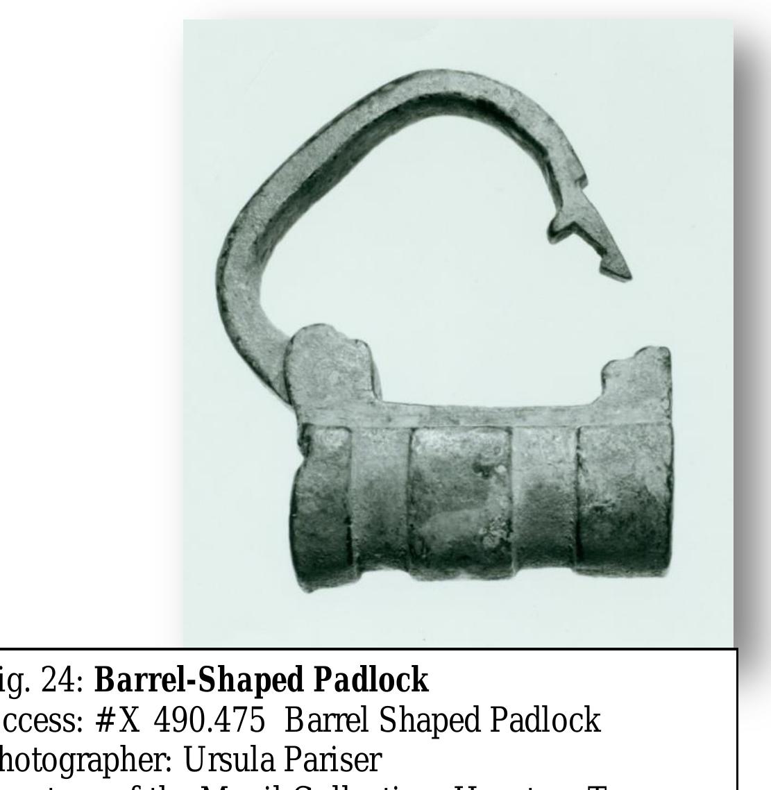 Figure 29 - A Typology of Roman Locks and Keys