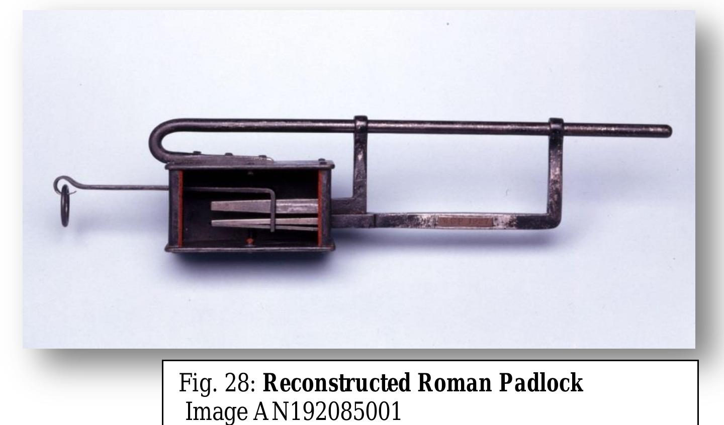 Figure 32 - A Typology of Roman Locks and Keys