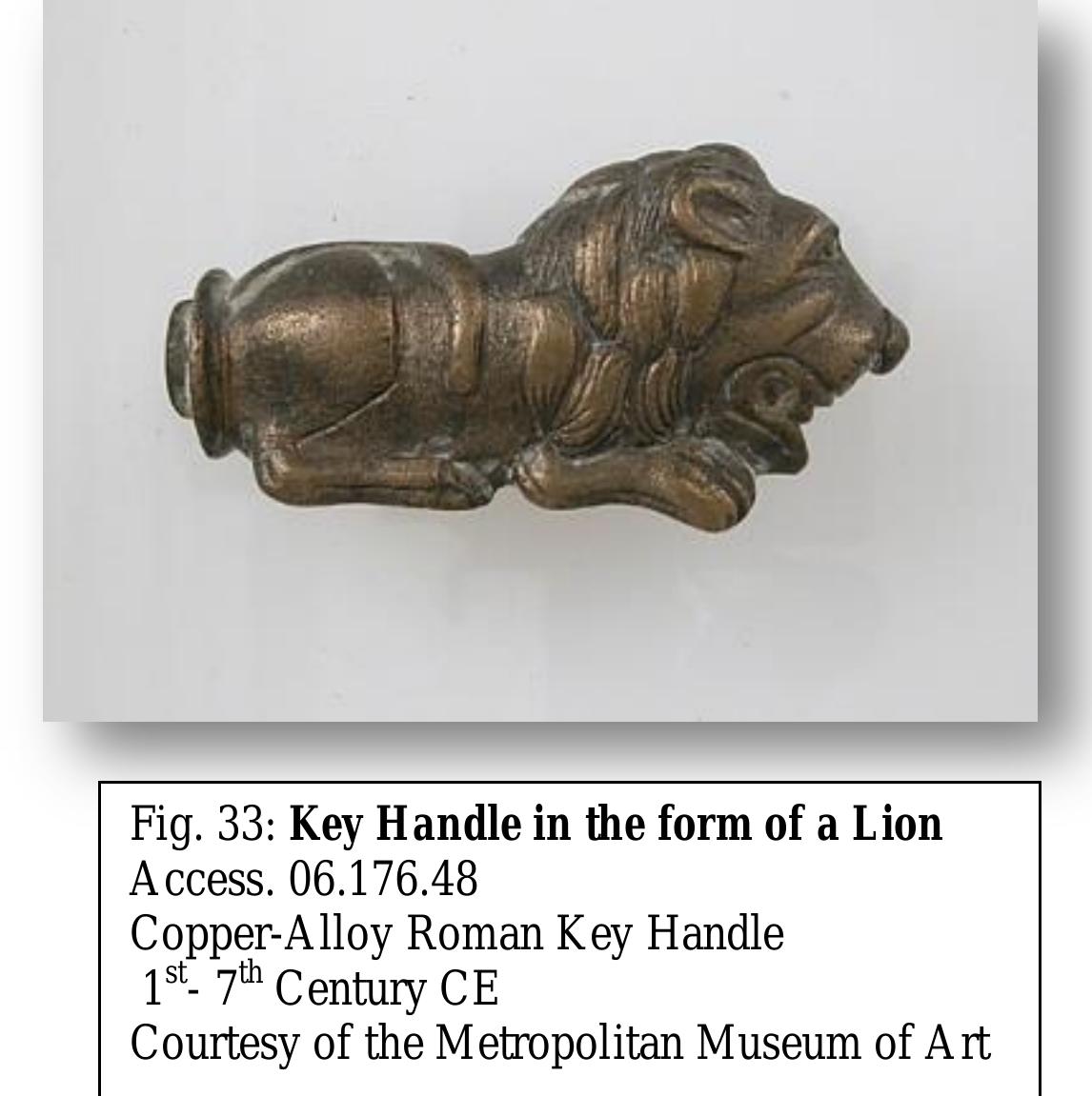 Figure 37 - A Typology of Roman Locks and Keys