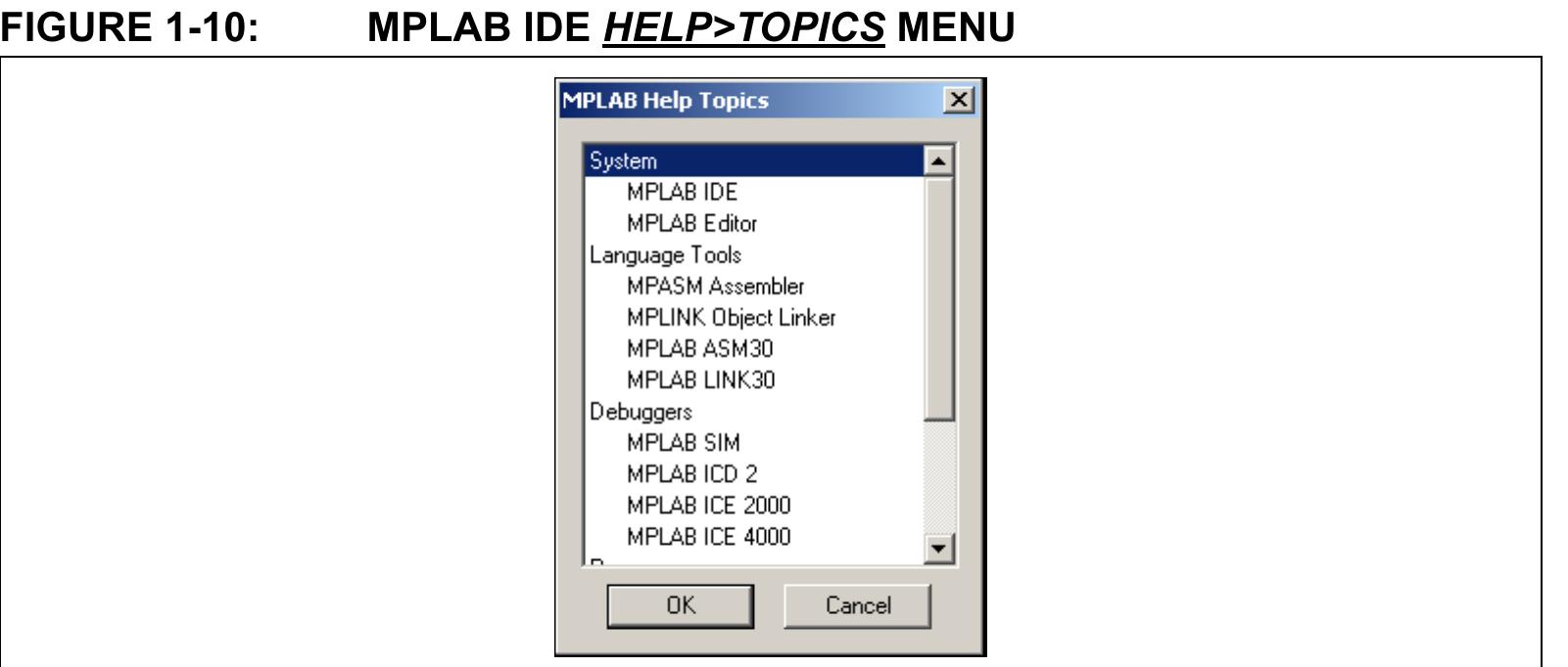 From the main mplab ide help menu, select help>topics to get