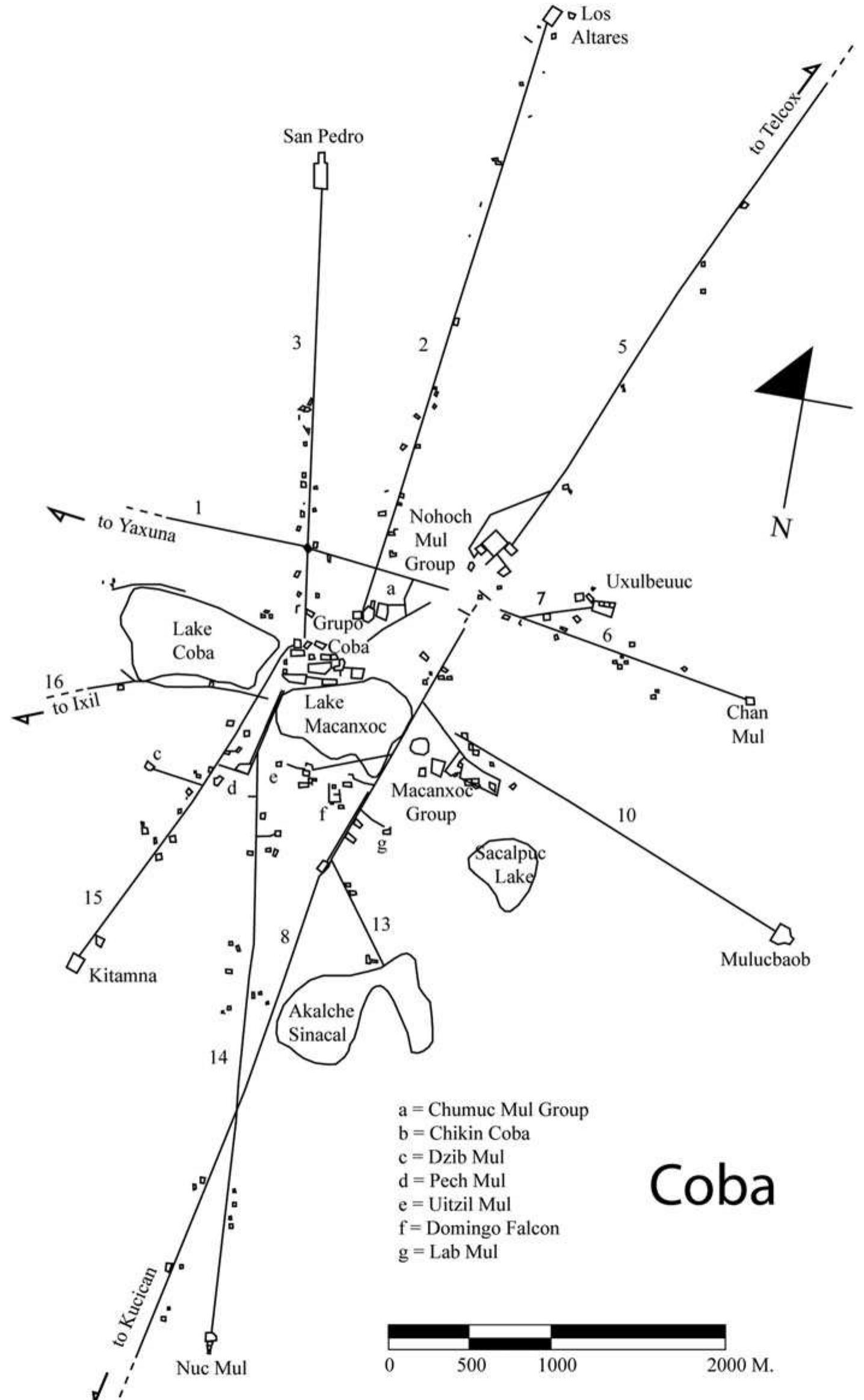 Map of coba (modified from de benavides [i987:24]).