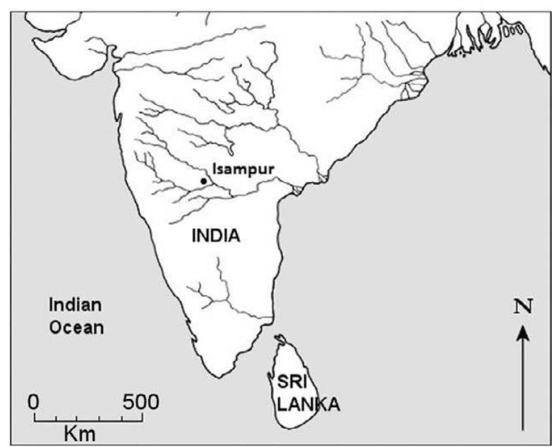 Peninsula india, showing the principal rivers and the