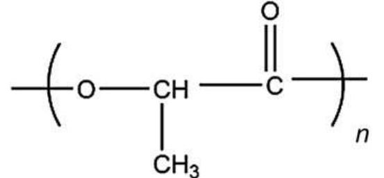 Structural formula of pla.