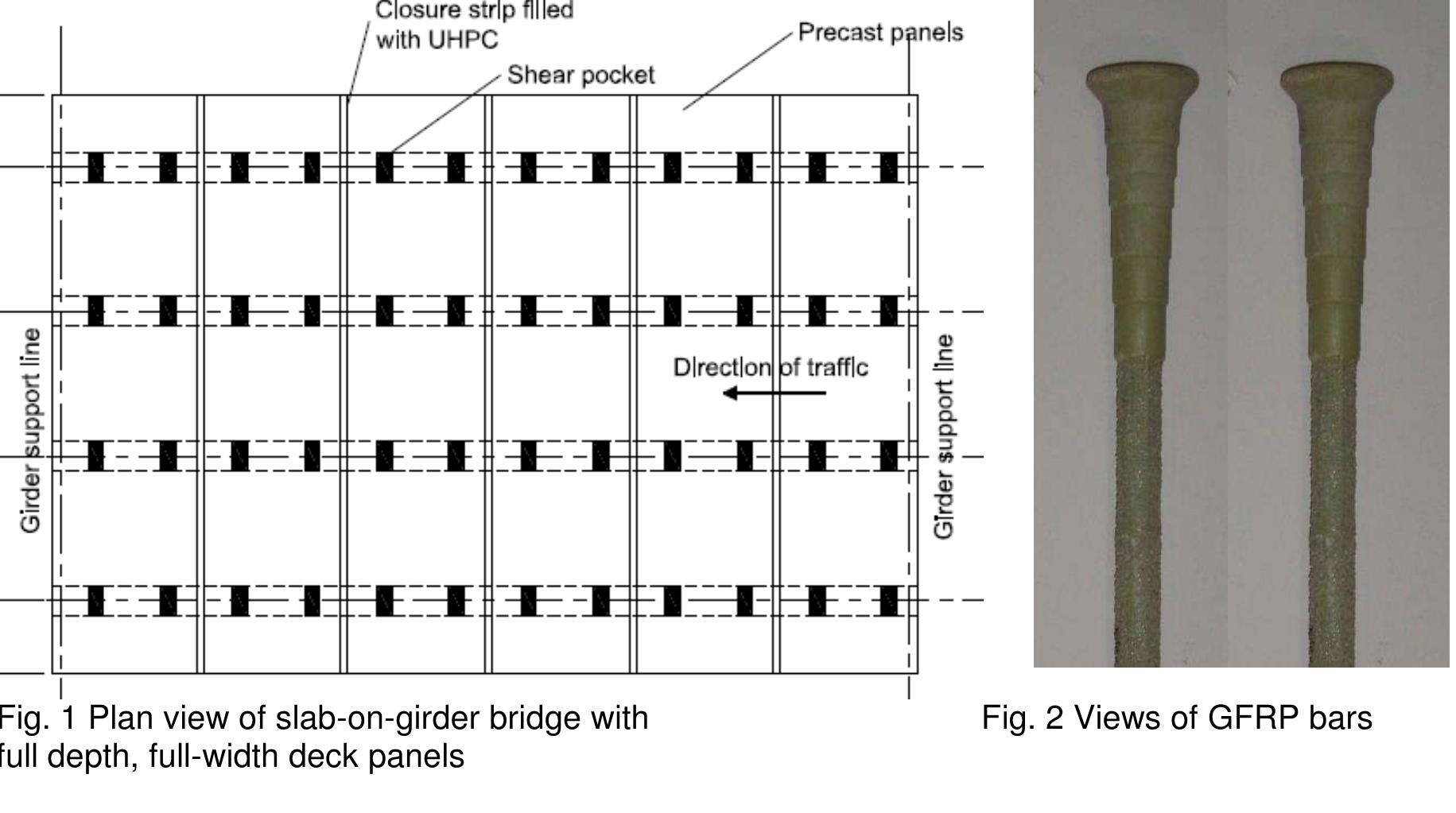The prefabricated bridge system shown in fig. 1 incorporates