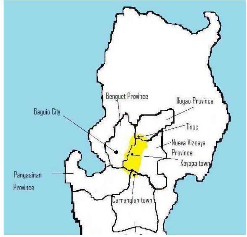 Kalanguya language area map figure 1 is a map of the area