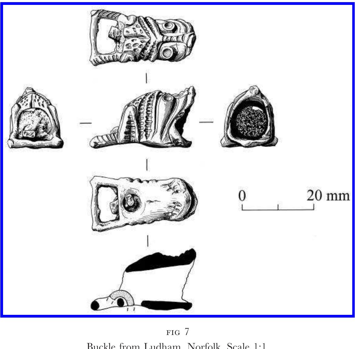 In type | buckles, the strap enters the mouth of the animal