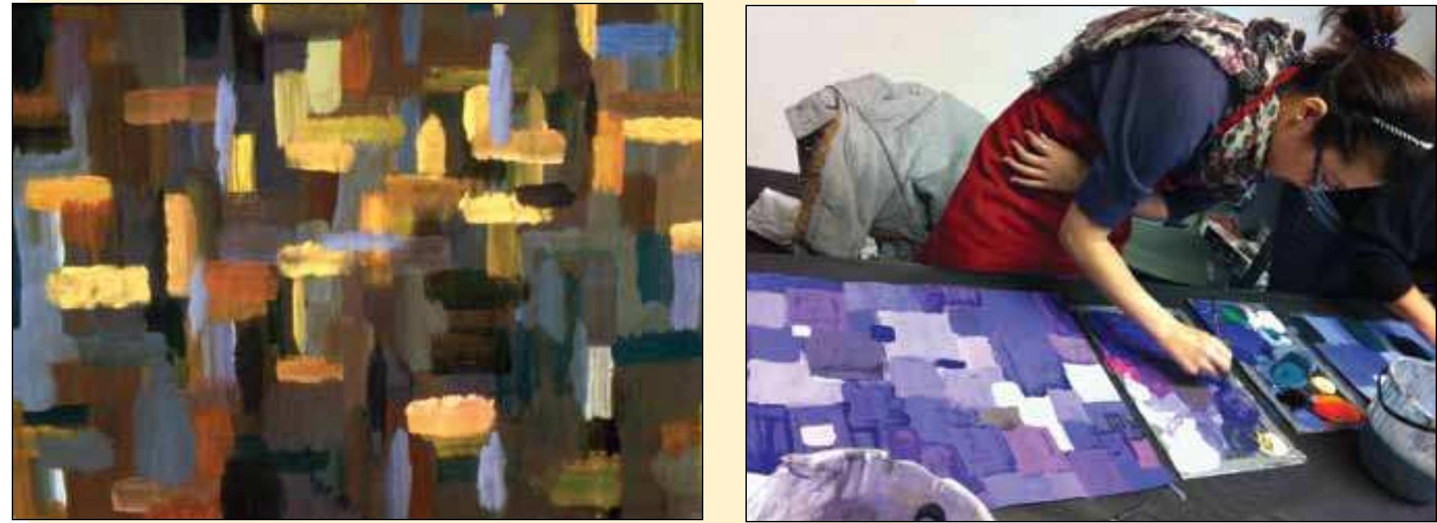 Free form color investigation project. students experiment