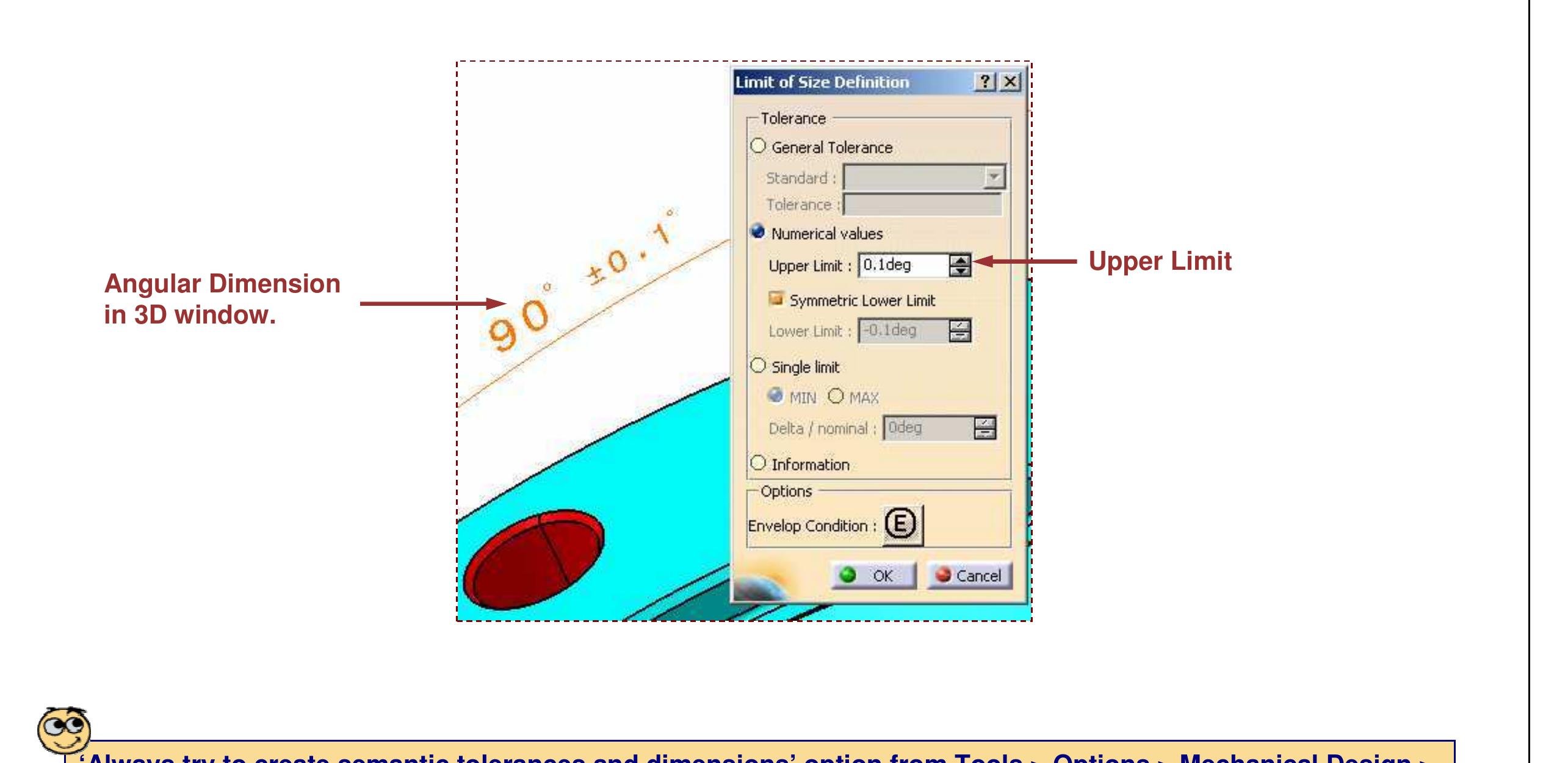 Figure 41 - 3D functional tolerancing and annotation CATIA