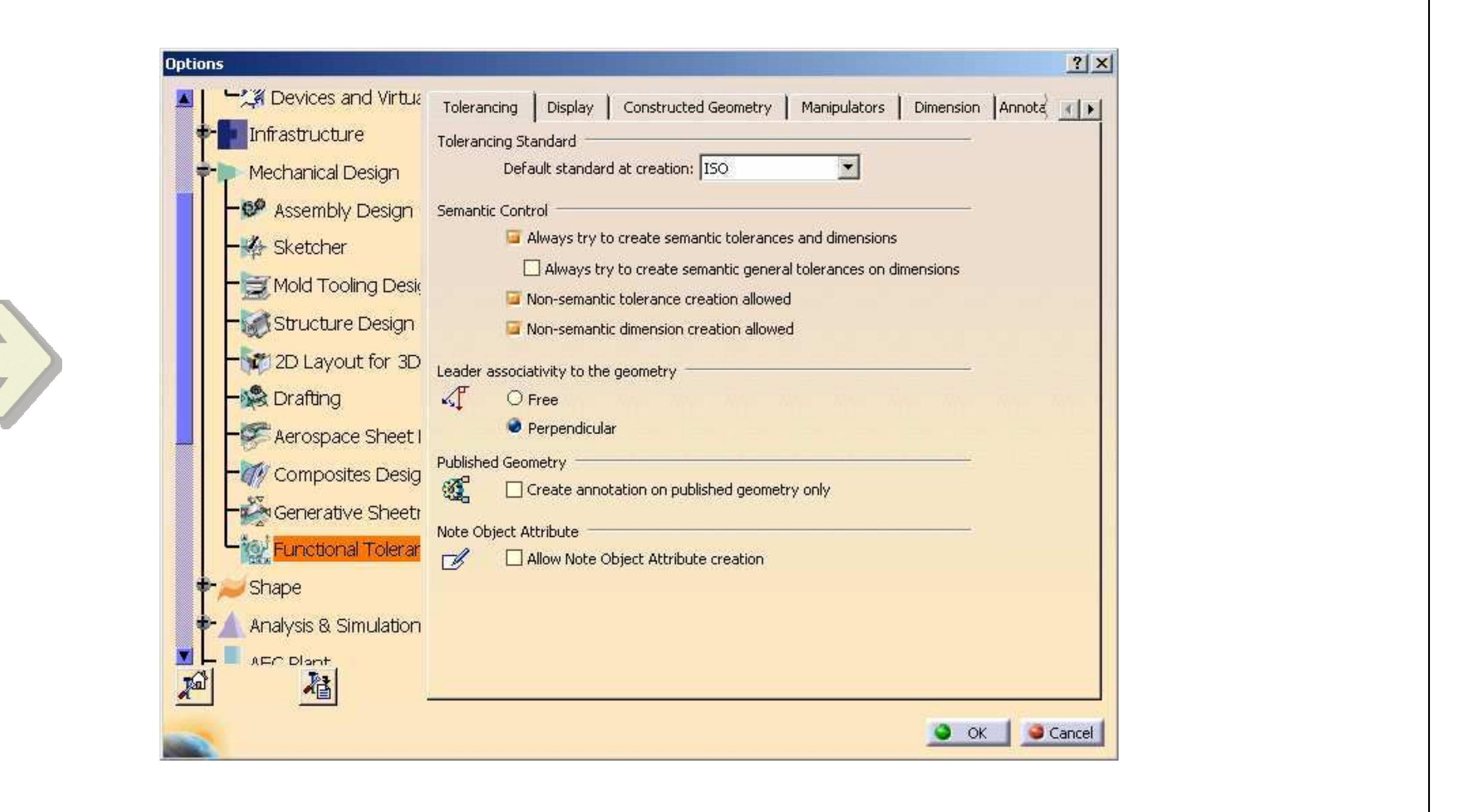 Figure 116 - 3D functional tolerancing and annotation CATIA