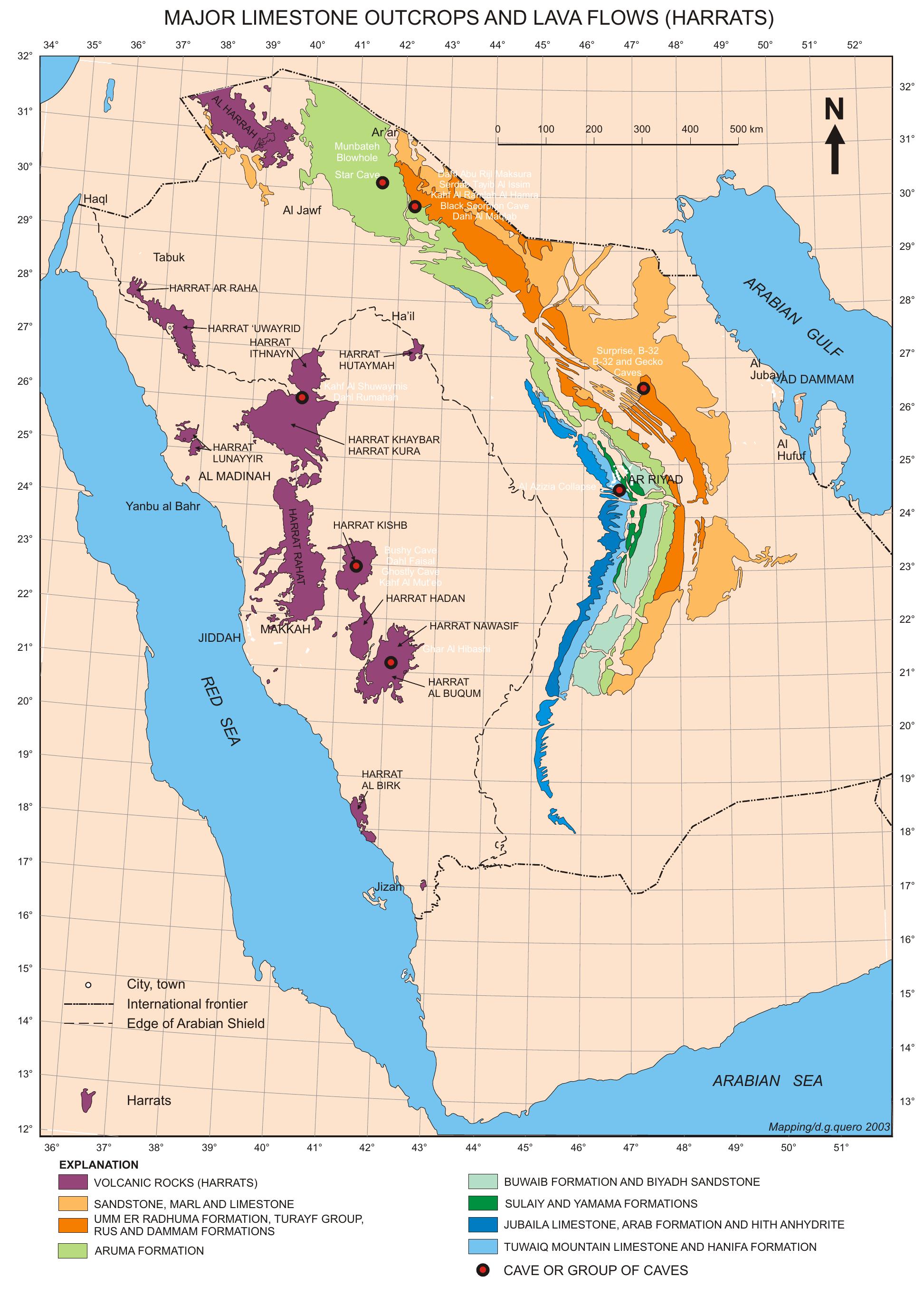 Cave-bearing geologic formations of saudi arabia figure 1.
