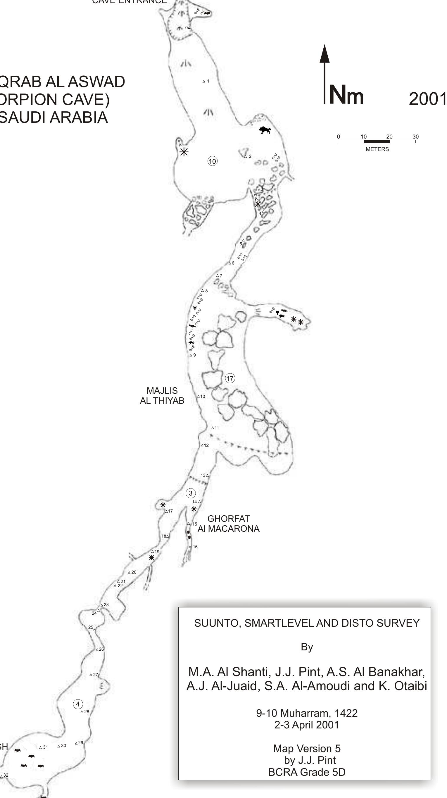 Figure 9 - Maps of Caves Surveyed by Saudi Geological