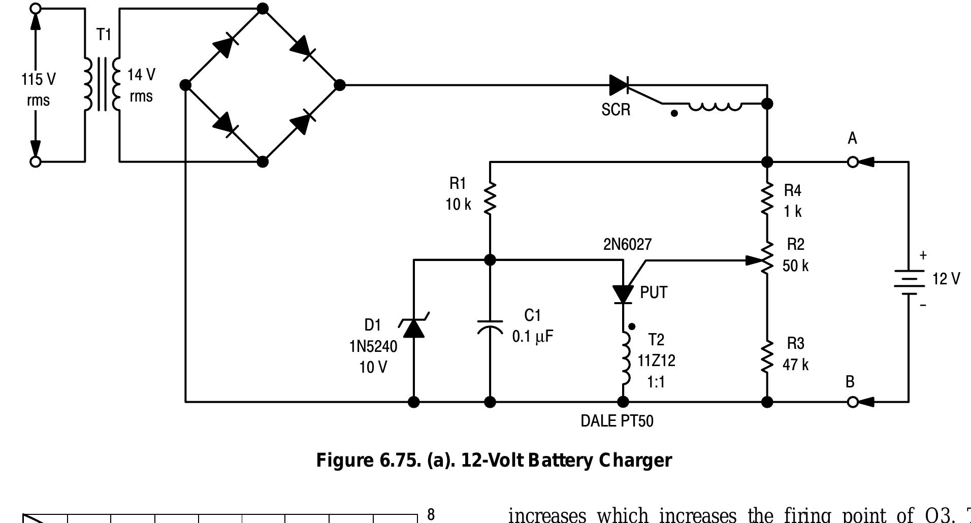 In the circuit shown, the charging voltage can be set from