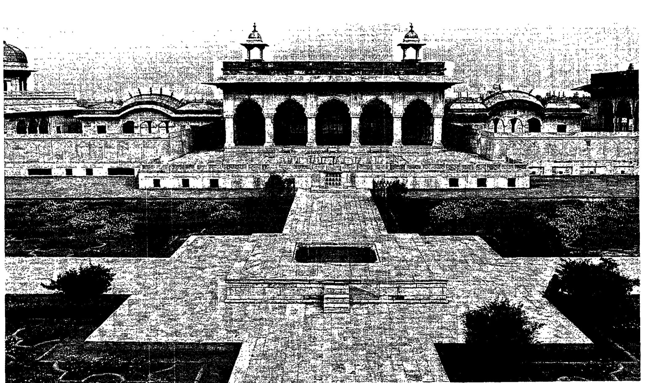 Agra fort. anguri bagh and khass mahal consisting of shah