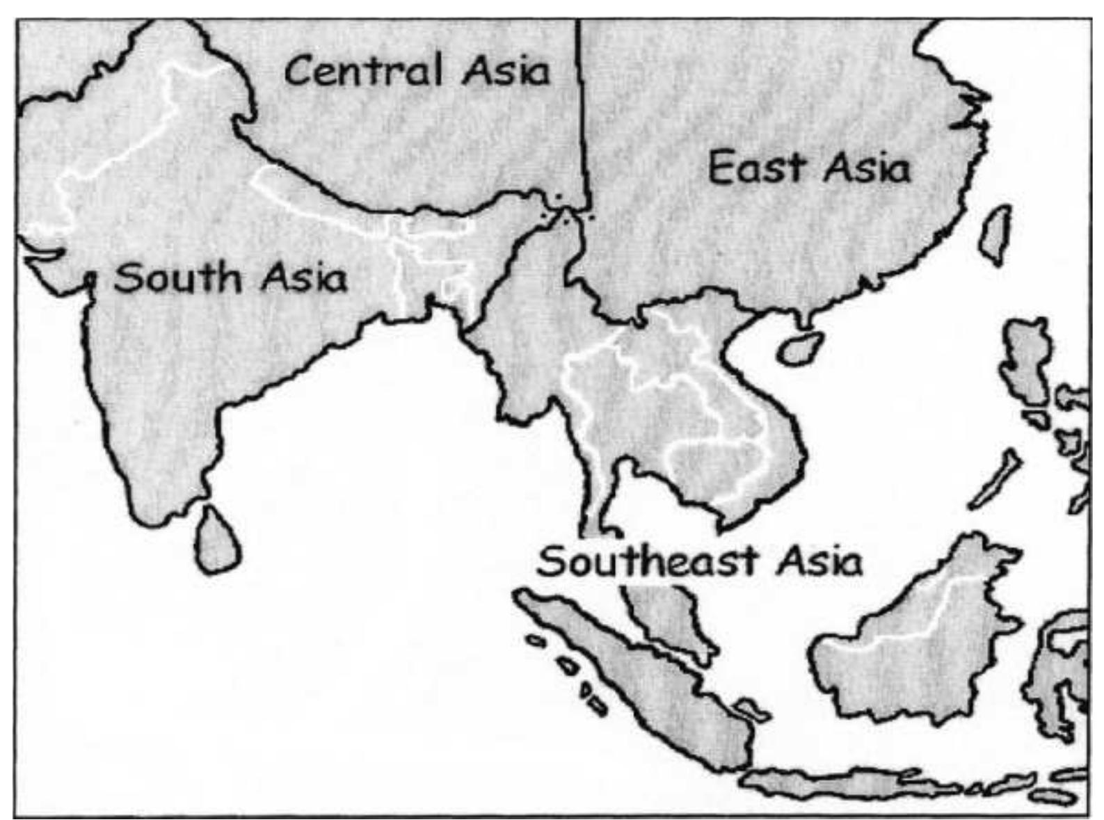 Traditional regions of asia source: willem van schendel,