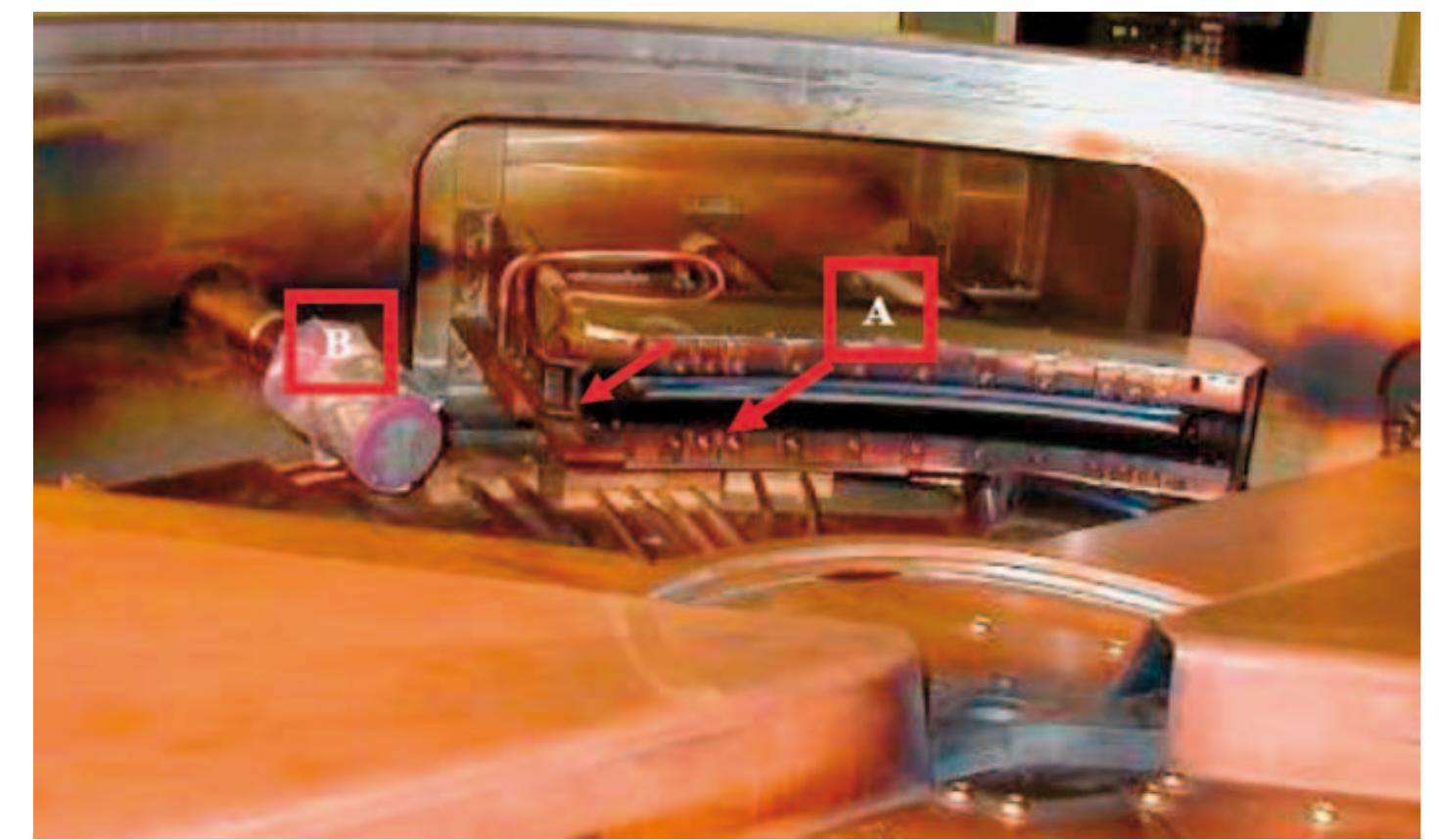 8. deflector showing the split septum (a), with the