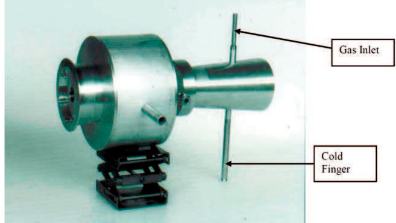 9. photograph of a gas target used for production of '77i