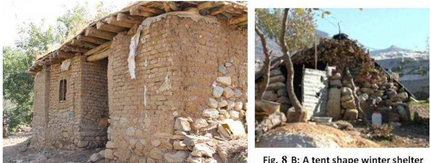 A: a mud brick house with flat roof in sidekan. the roof is
