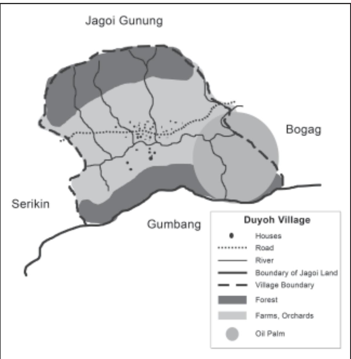 Sketch map of duyoh land use