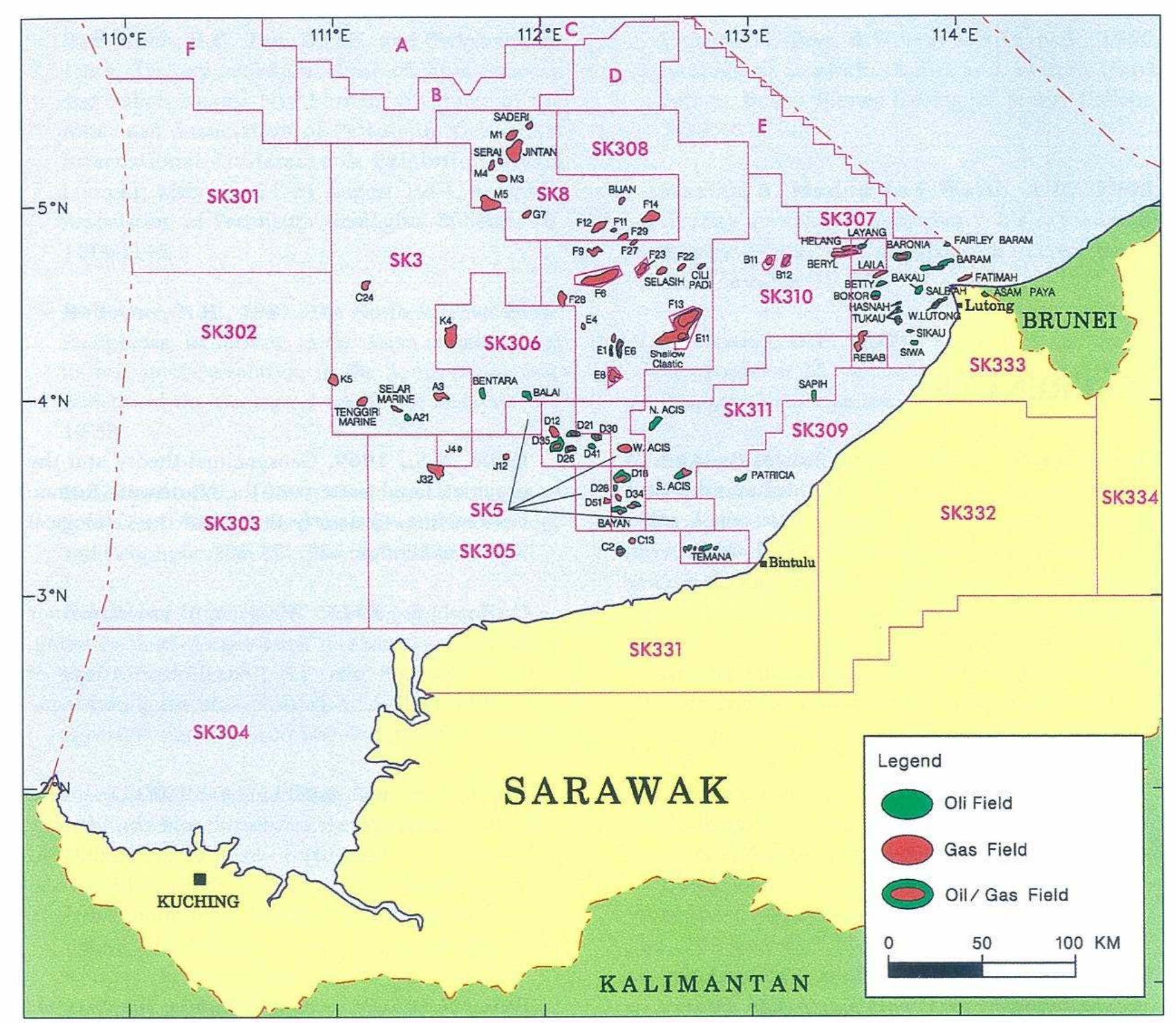 Figure 10 - from Chapter 12. Geological setting of Sarawak