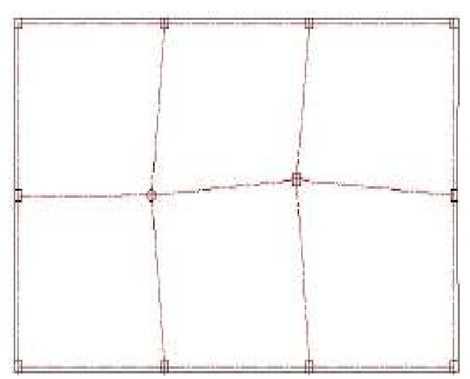 Plan showing staggered interior columns. architectural