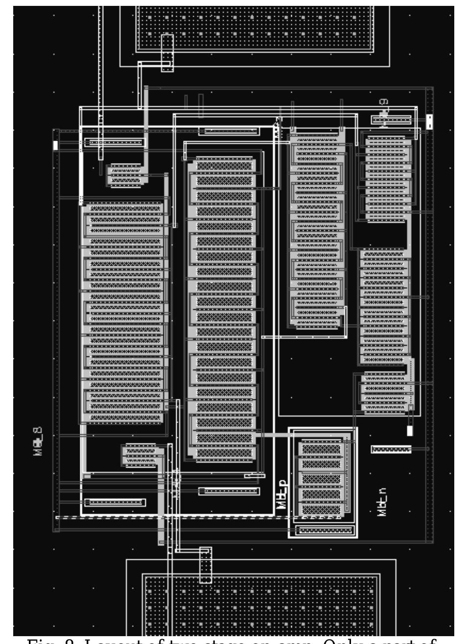 We made the layout using virtuoso layout editor from cadence