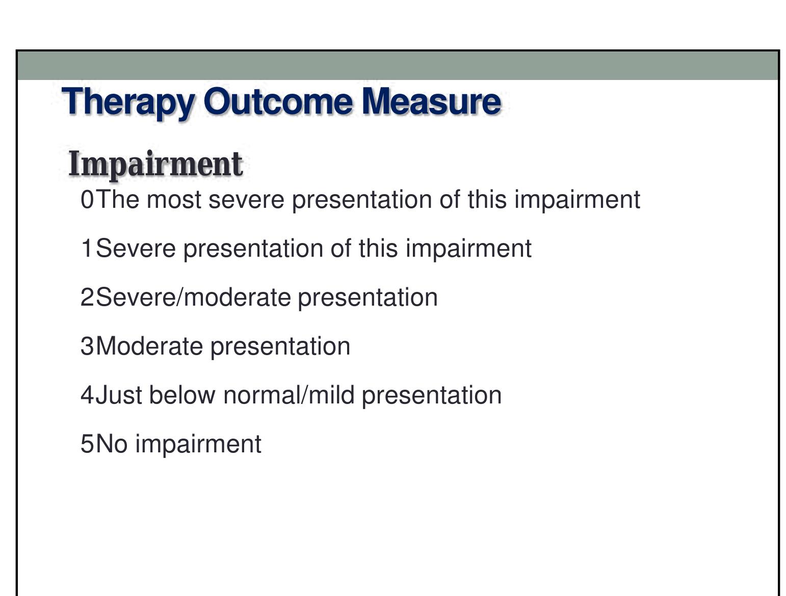 (PDF) THERAPY OUTCOME MEASURE (TOM)