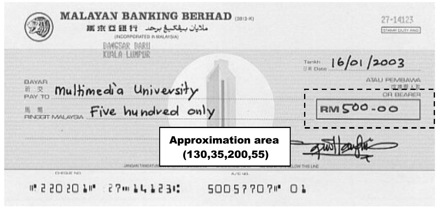 Different fields in a bank cheque one of the most important