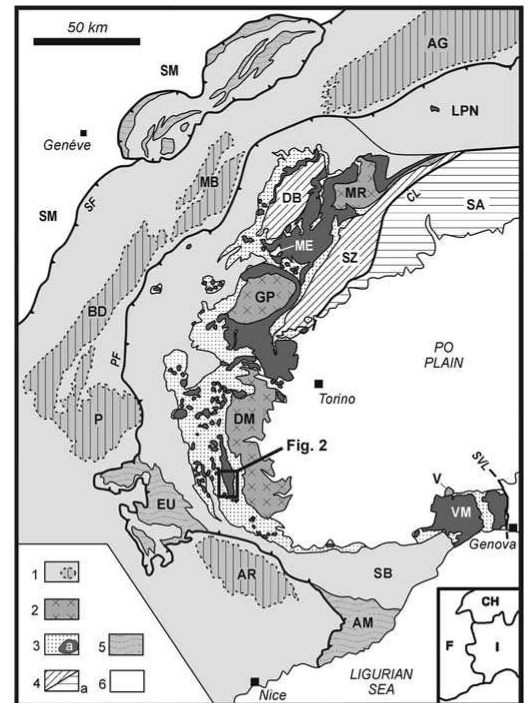 Simplified structural sketch-map of the western alps. (1)
