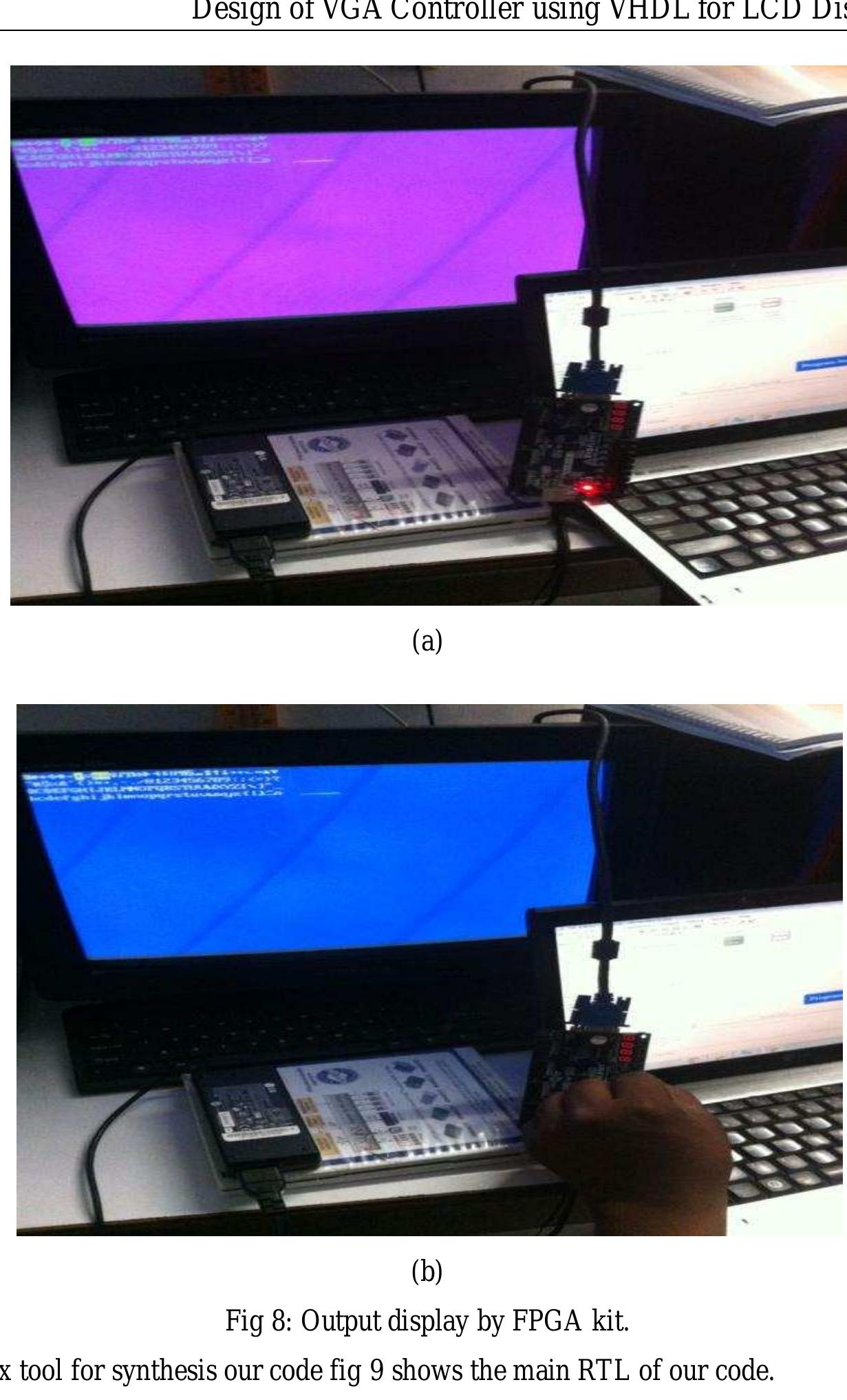 Figure 8 - Design of VGA Controller using VHDL for LCD