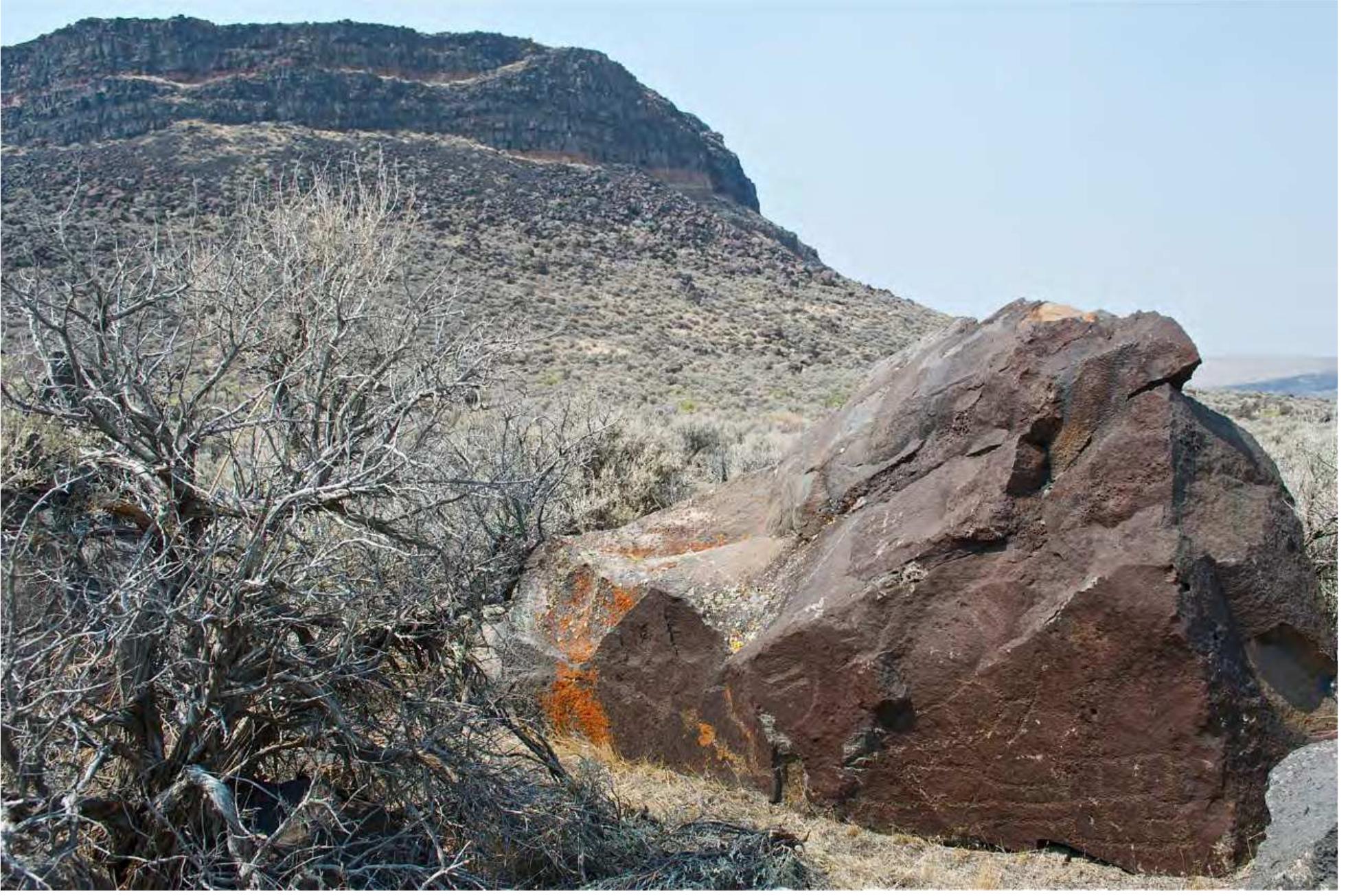 The older road, at the base of klippel point’s talus slope,