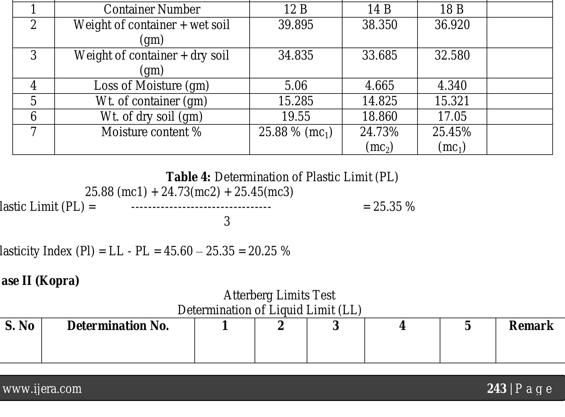 Table 5 - A Detailed Study of Cbr Method for Flexible
