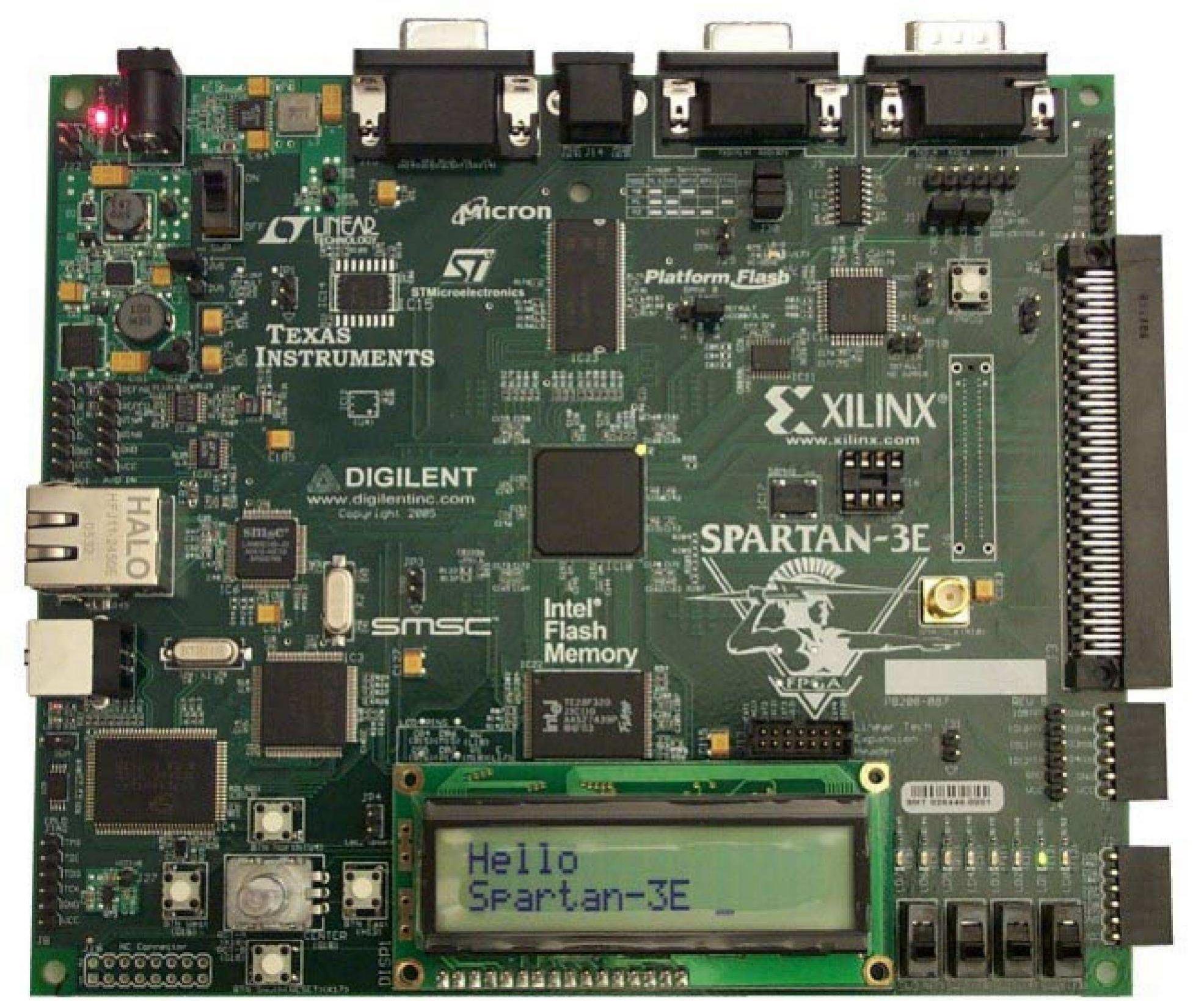 Spartan-3e fpga starter kit board fig. 3. shows the actual