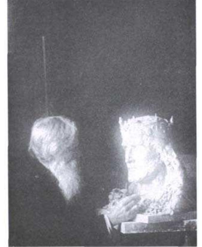 William holman hunt sculpting model of christ’s head to aid