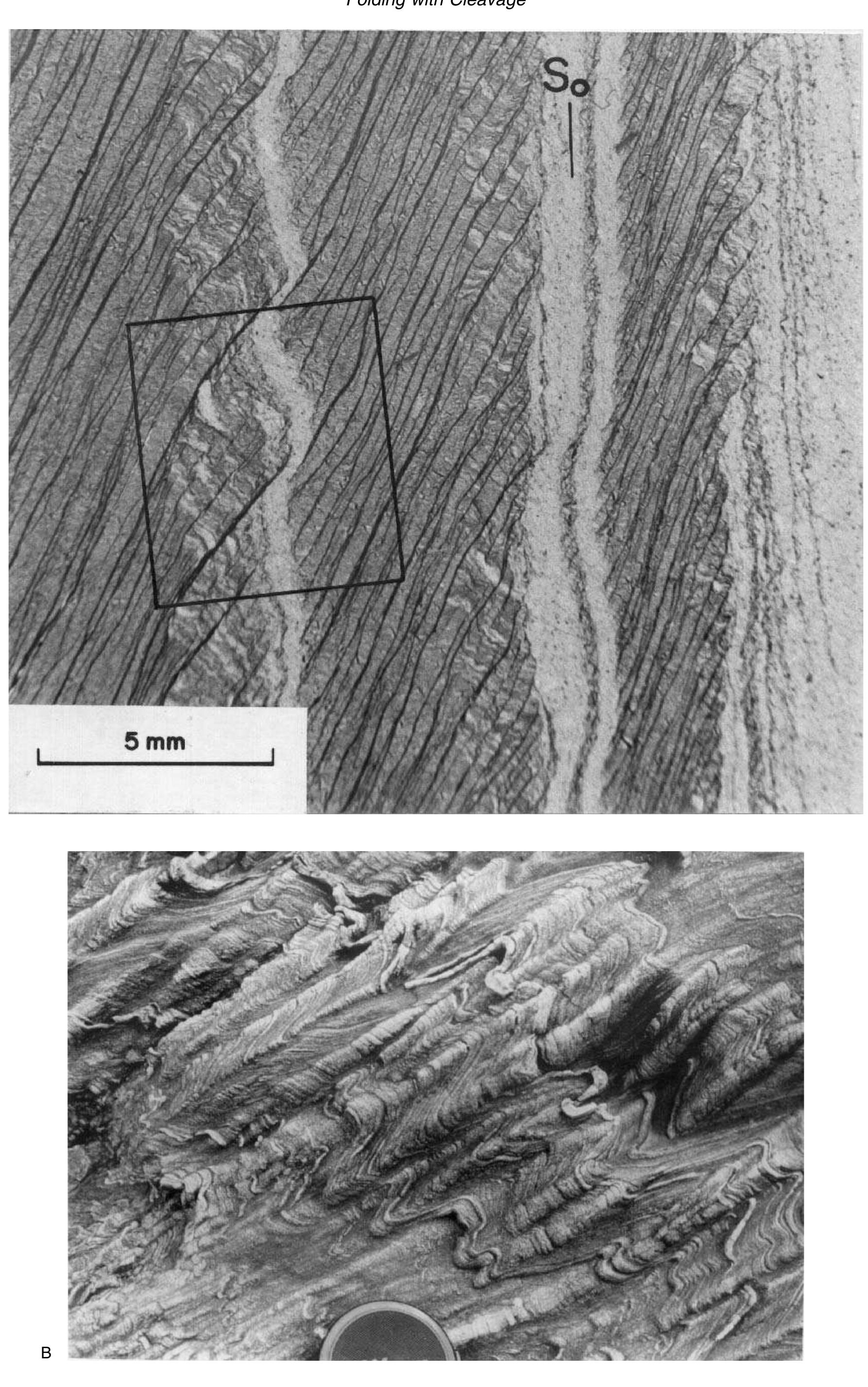 2 crenulation cleavage. a: the microscopic appearance of