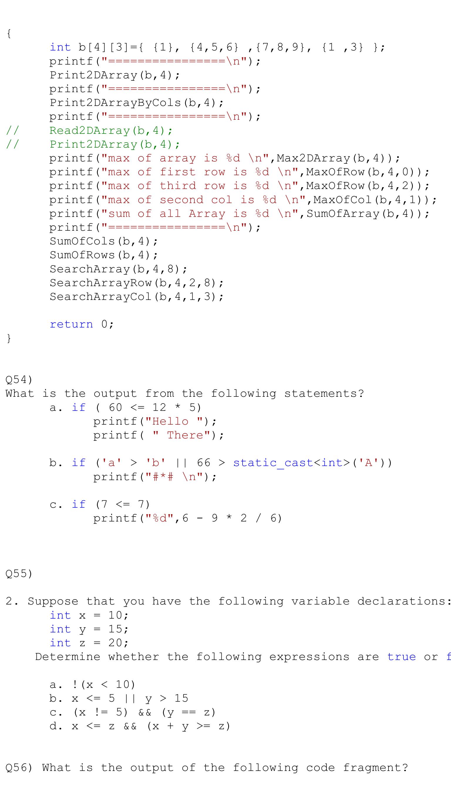 (PDF) Practice Questions for C Programming
