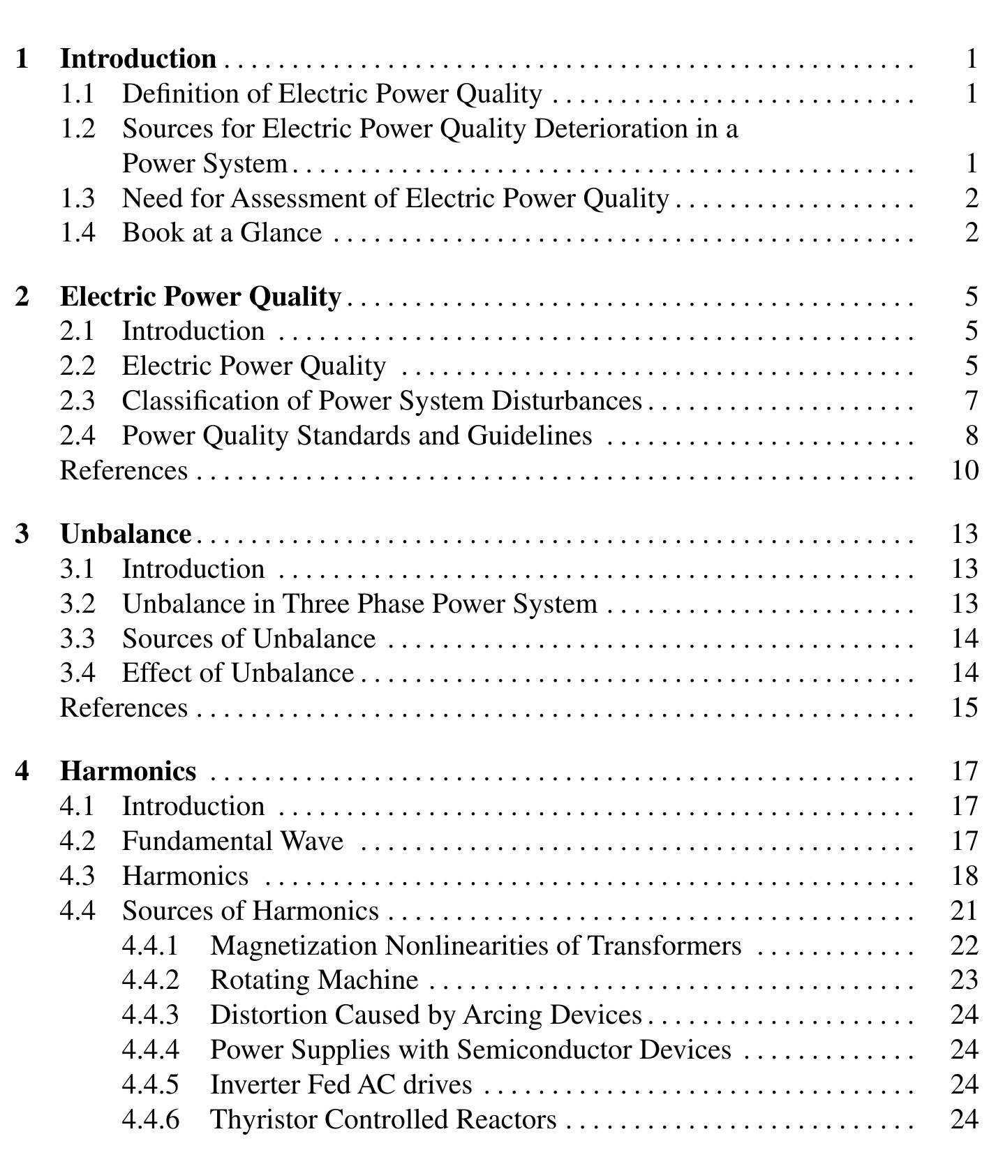 Figure 1 - Electric Power Quality (Power Systems