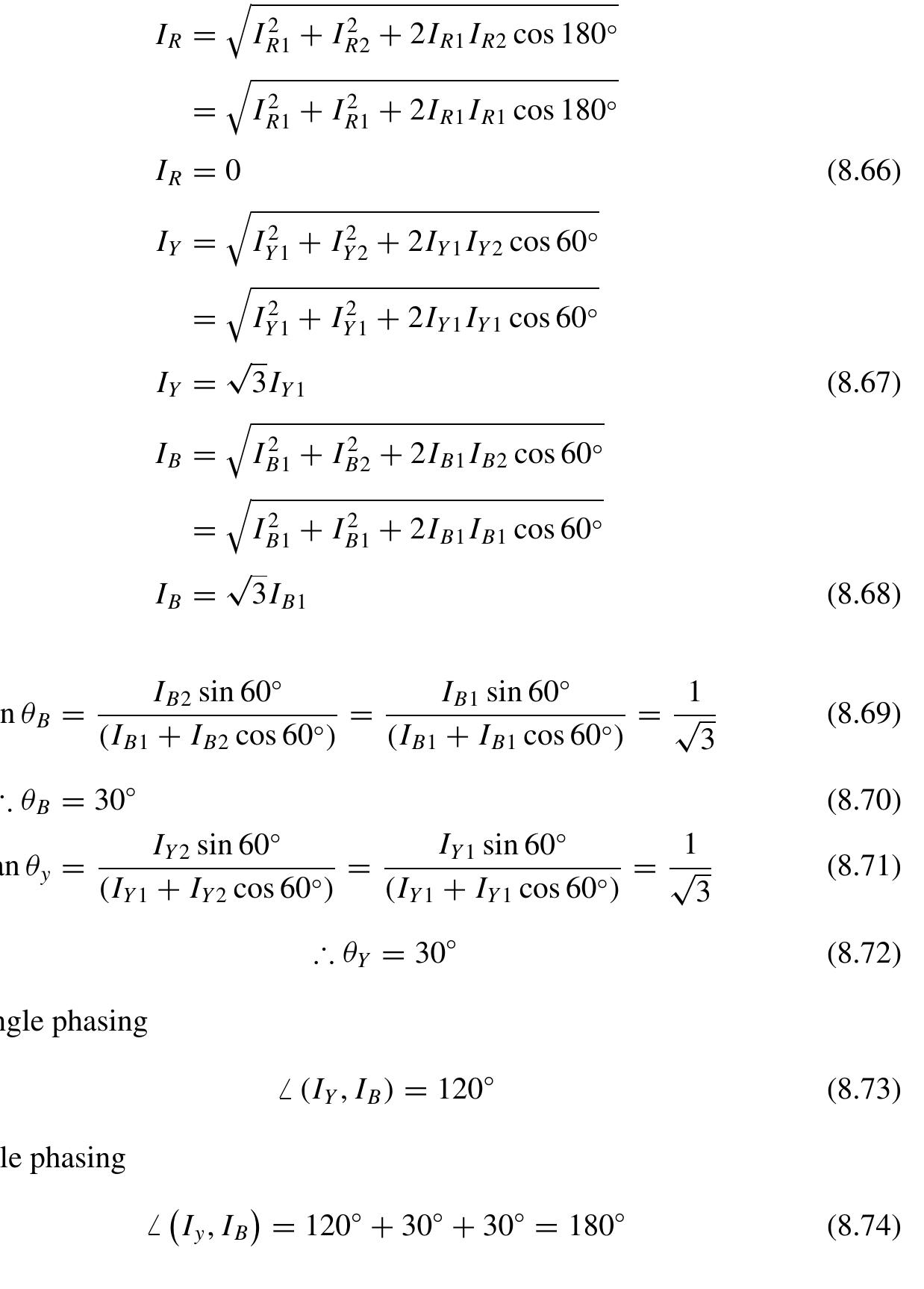 From fig. 8.1 1a, for single phasing at phase r