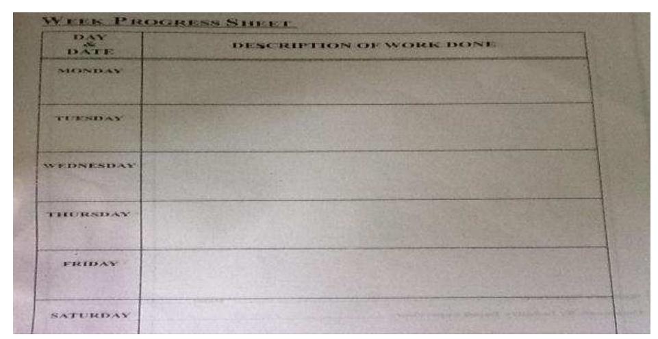 Scanned students’ logbook in hardcopy is shown in figure 1.