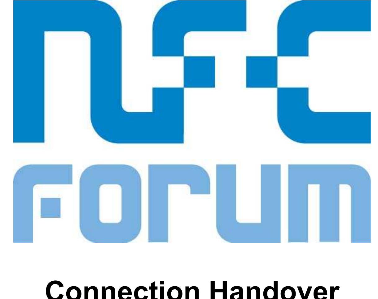 Figure 1 - Connection Handover Technical Specification NFC