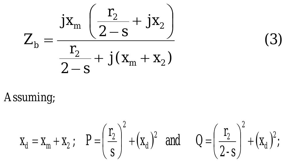 The equivalent impedance z,, can be express as shown in (4),