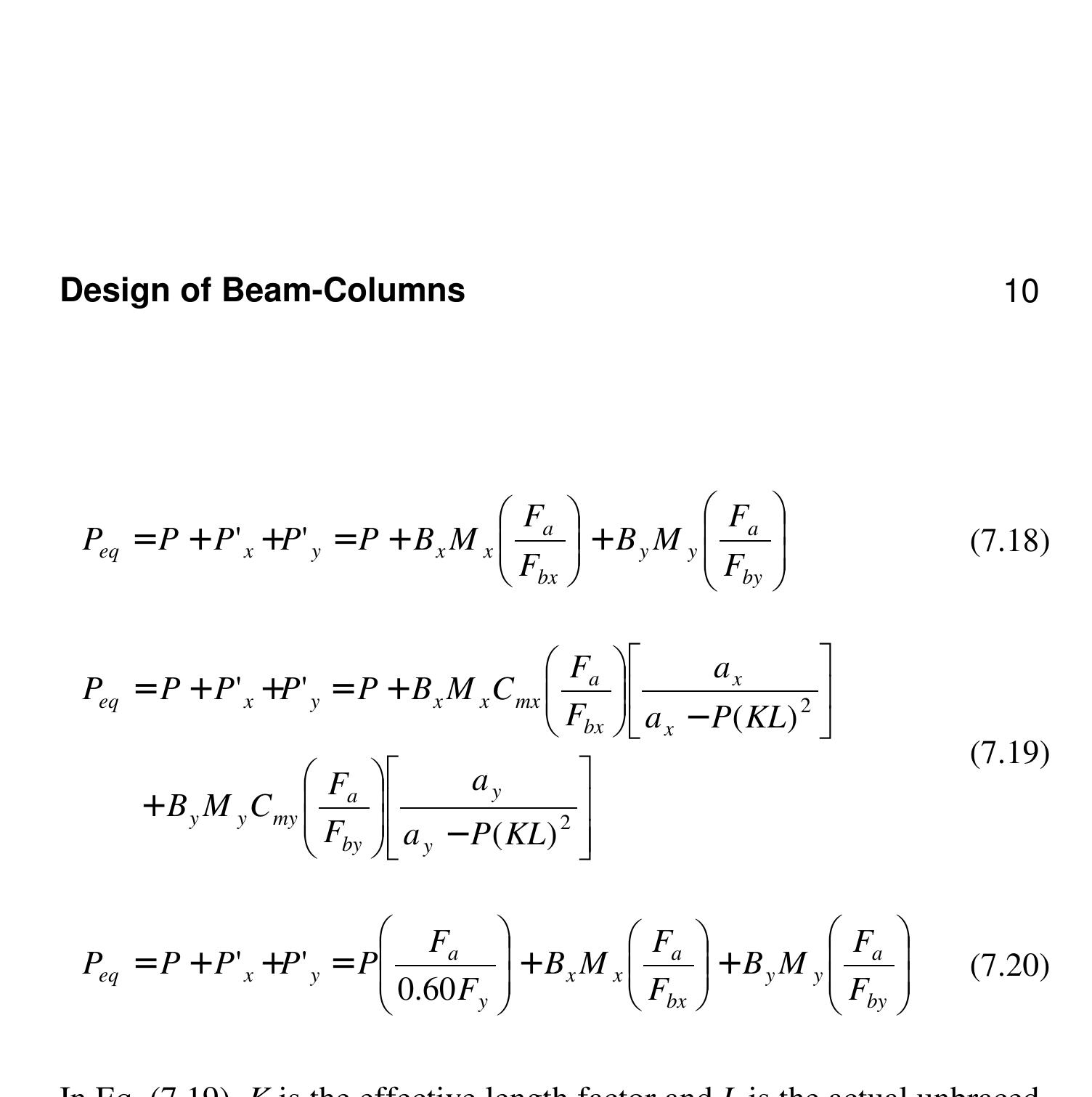(PDF) Design of Beam-Columns