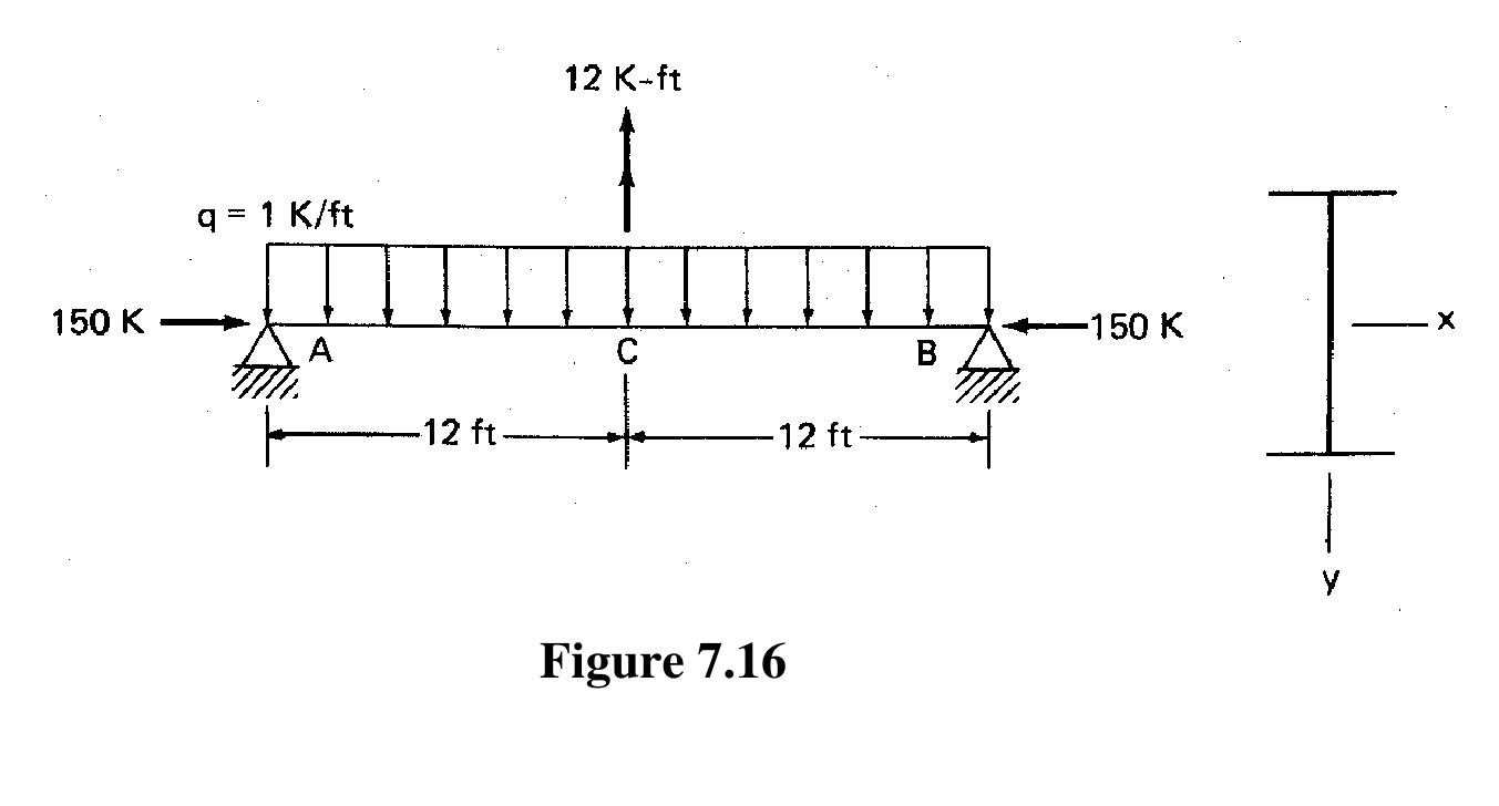 2 the w-shape column shown in fig. 7.17 is part of a