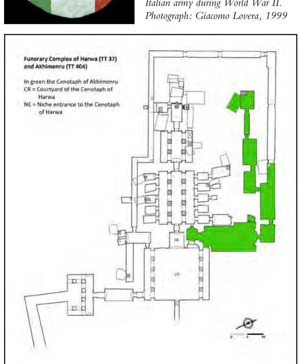 Plan of the funerary complex of harwa and akhimenru. digital