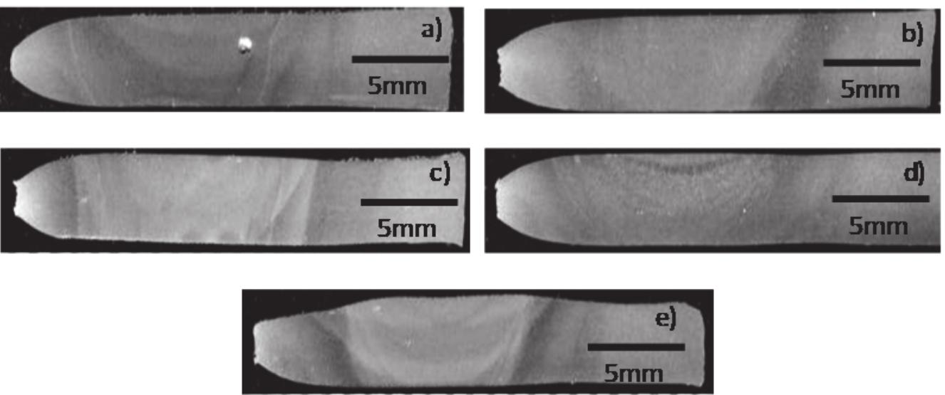 Optical micrographs of longitudinal section of fractured