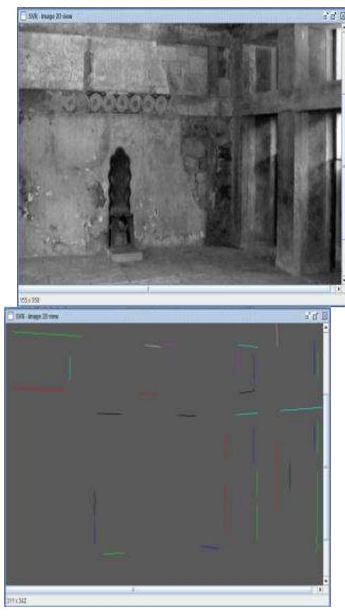 (a) gaussian smoothing, (b) canny edge detection