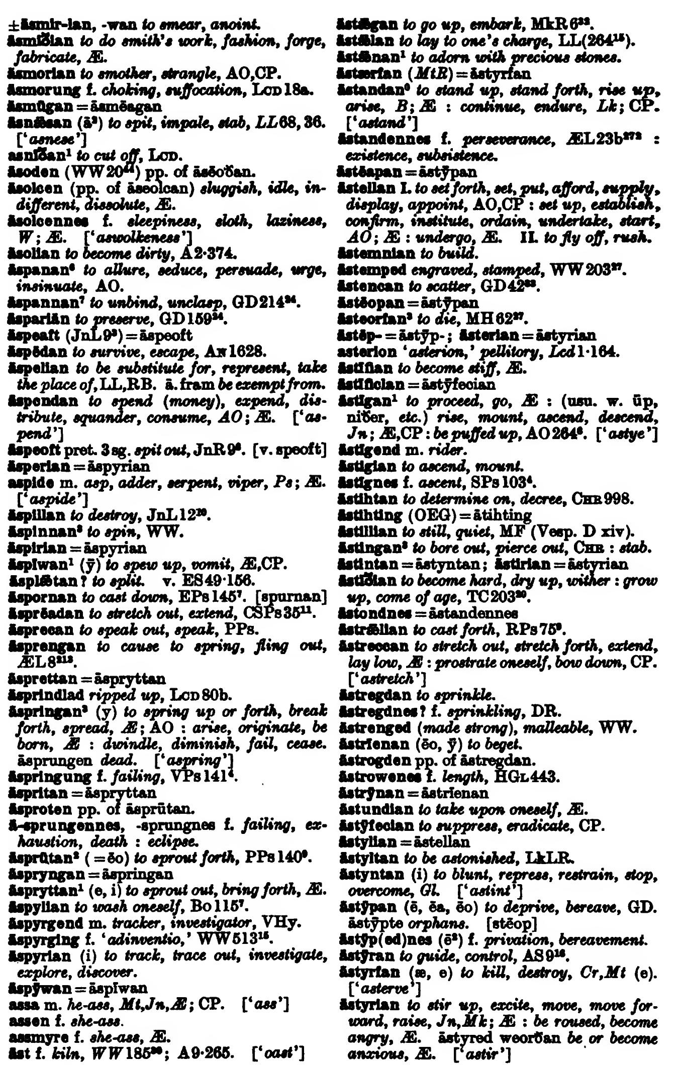 Figure 25 - Anglo Saxon Old English Dictionary.