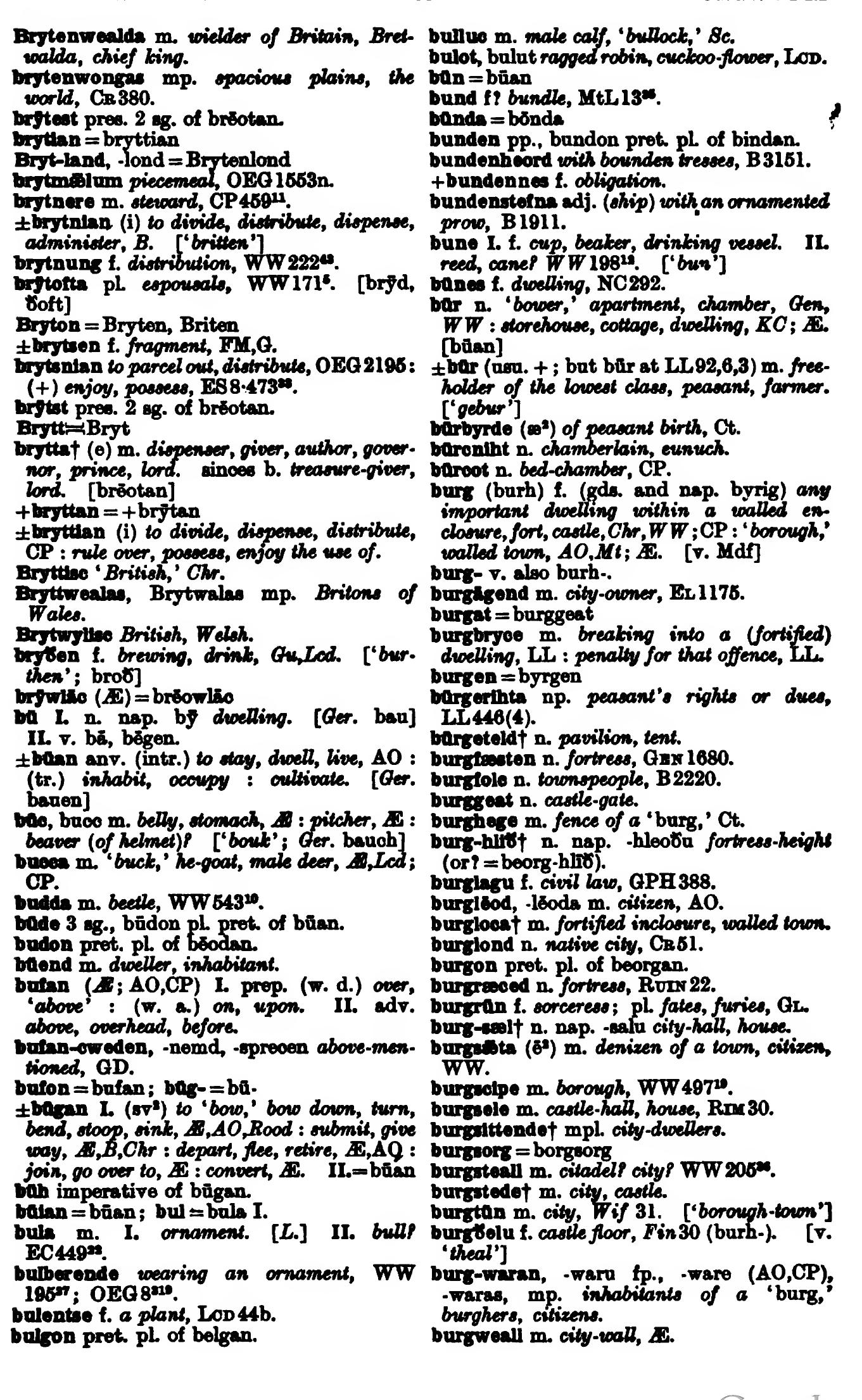 Figure 51 - Anglo Saxon Old English Dictionary.